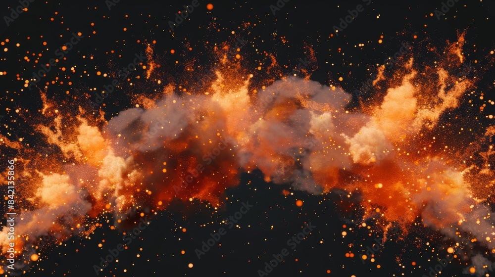 Explosion border isolated on a transparent background, created using ...