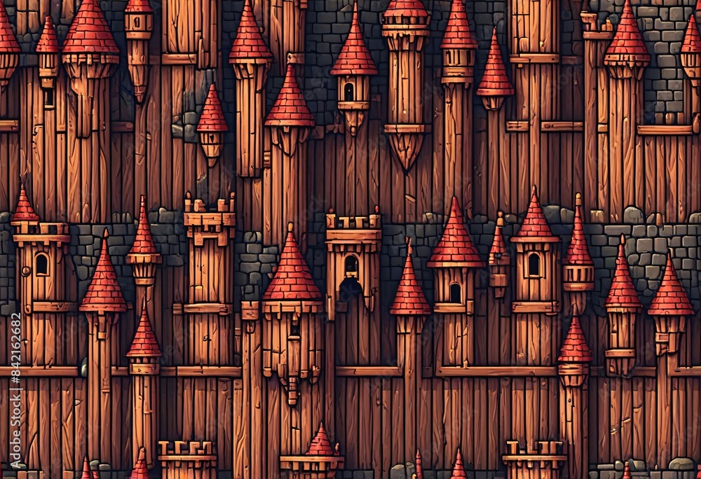 asset for a bit pixel platform mobile game,dirt grass wood tree bush ...