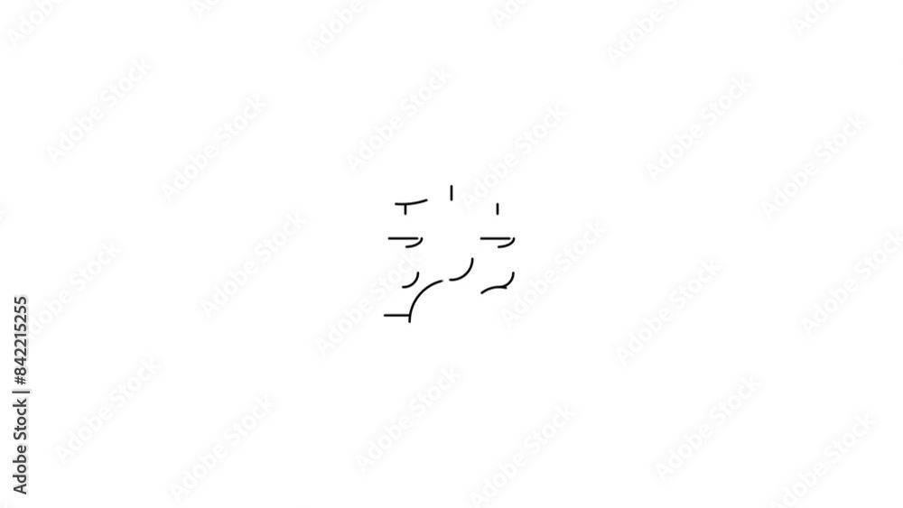 Black Outline Legal and Justice 4k icon animation on white background ...