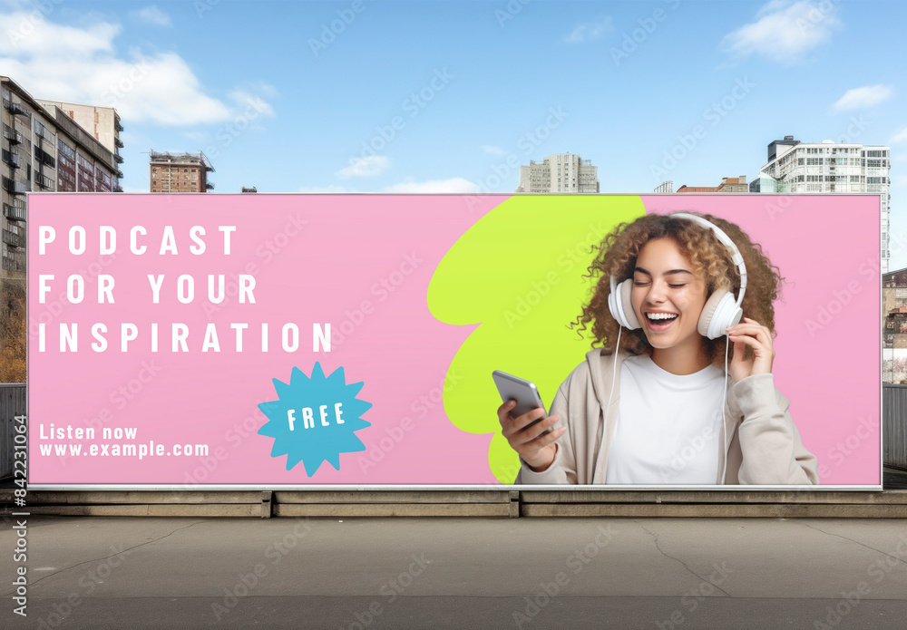 Billboard Mockup Design With Generative AI Stock Template | Adobe Stock