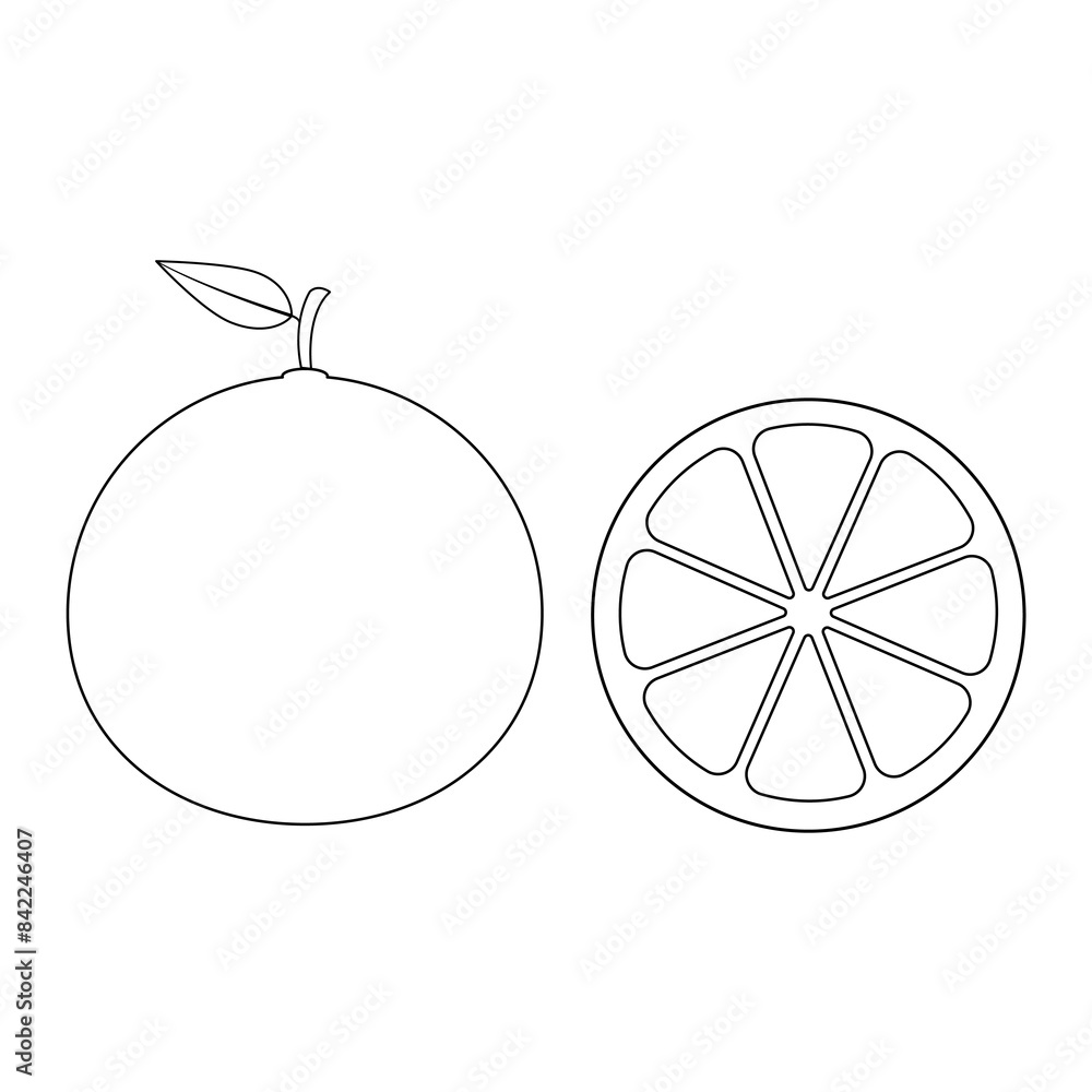 Illustration vector graphic of orange outline on white background ...