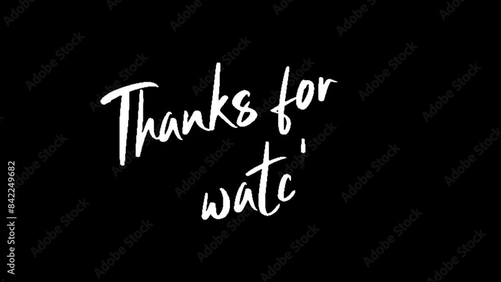 Thank you animation. Cool and modern Thanks for Watching text animation ...
