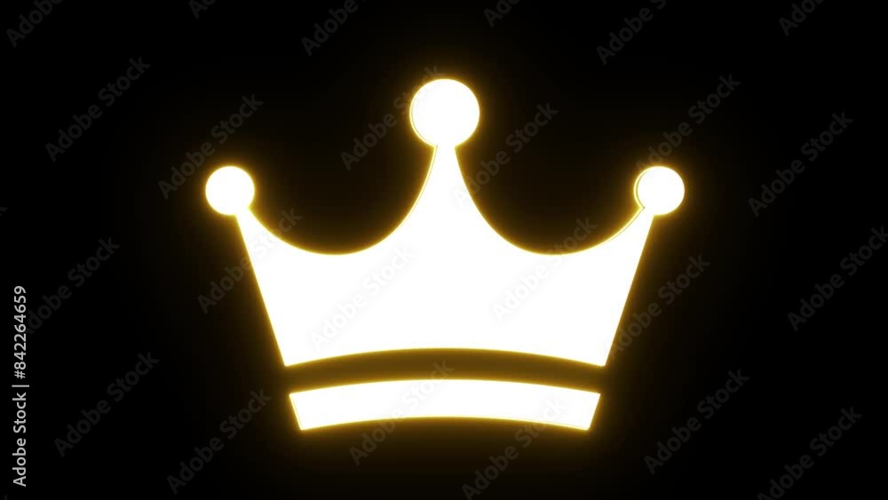 neon king queen crown animated king queen crown icon neon logo icon ...