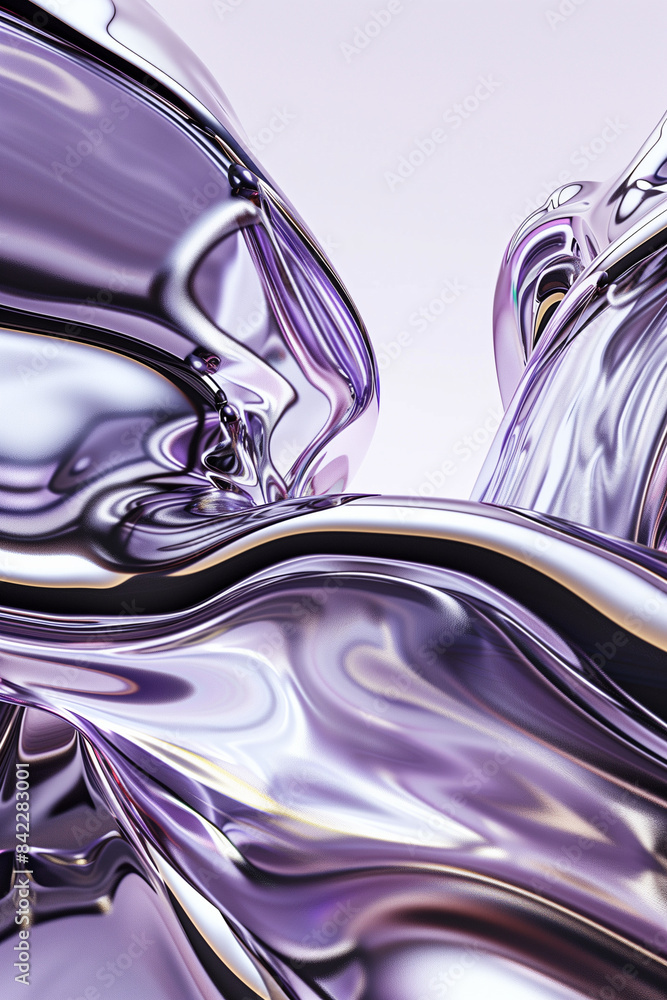 Macro, 3D, organic forms on the surface of metals and ceramics with ...