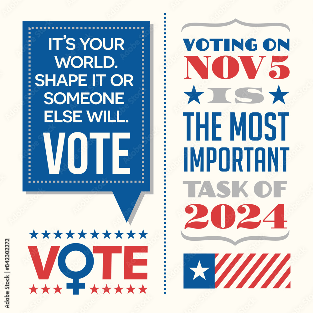 2024 United States Election motivational phrases to encourage voting in ...