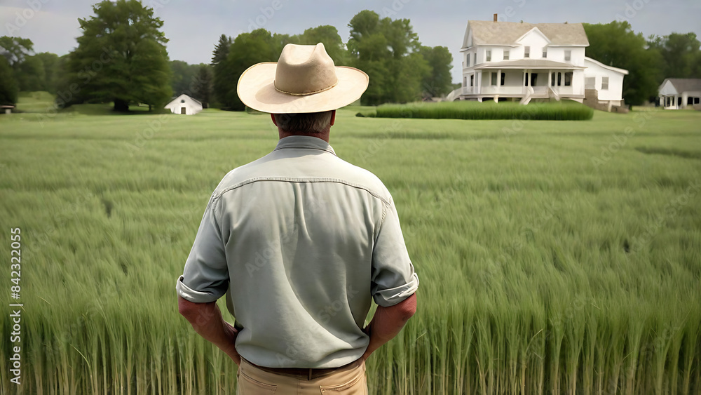 "Capture the essence of rural life: an adult white American farmer ...