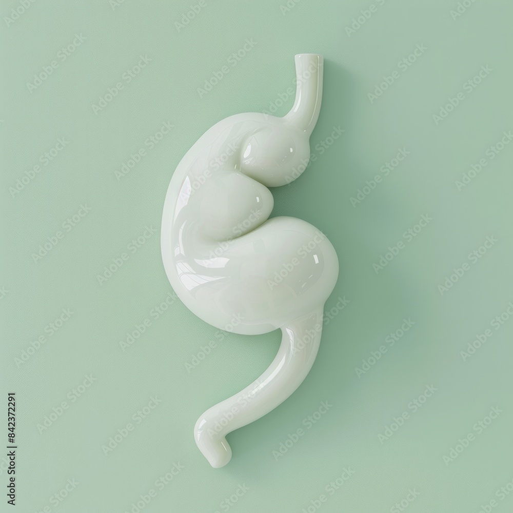 3D Icon of a White Human Appendix A 3D illustration of a human appendix ...