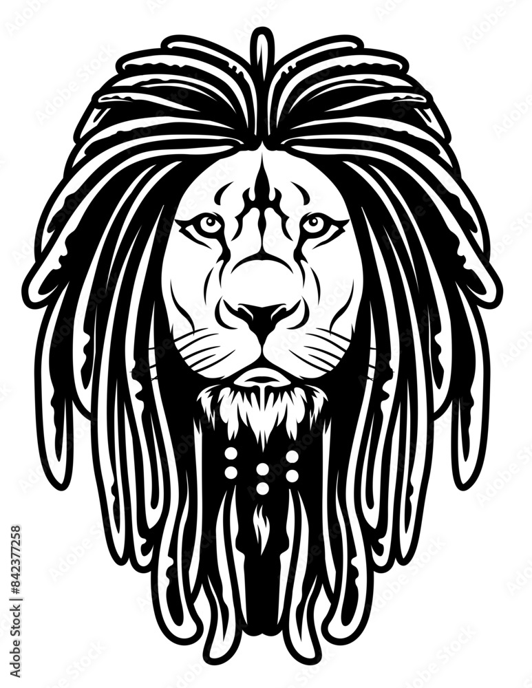 Vetor de Lion Rasta Illustration, High Animal Clipart, 420 Cut File ...