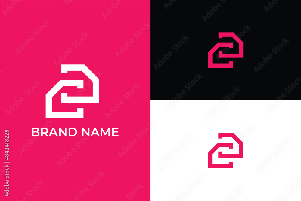 letter C infinity loop logo, letter CD tech company logo, chain logo ...