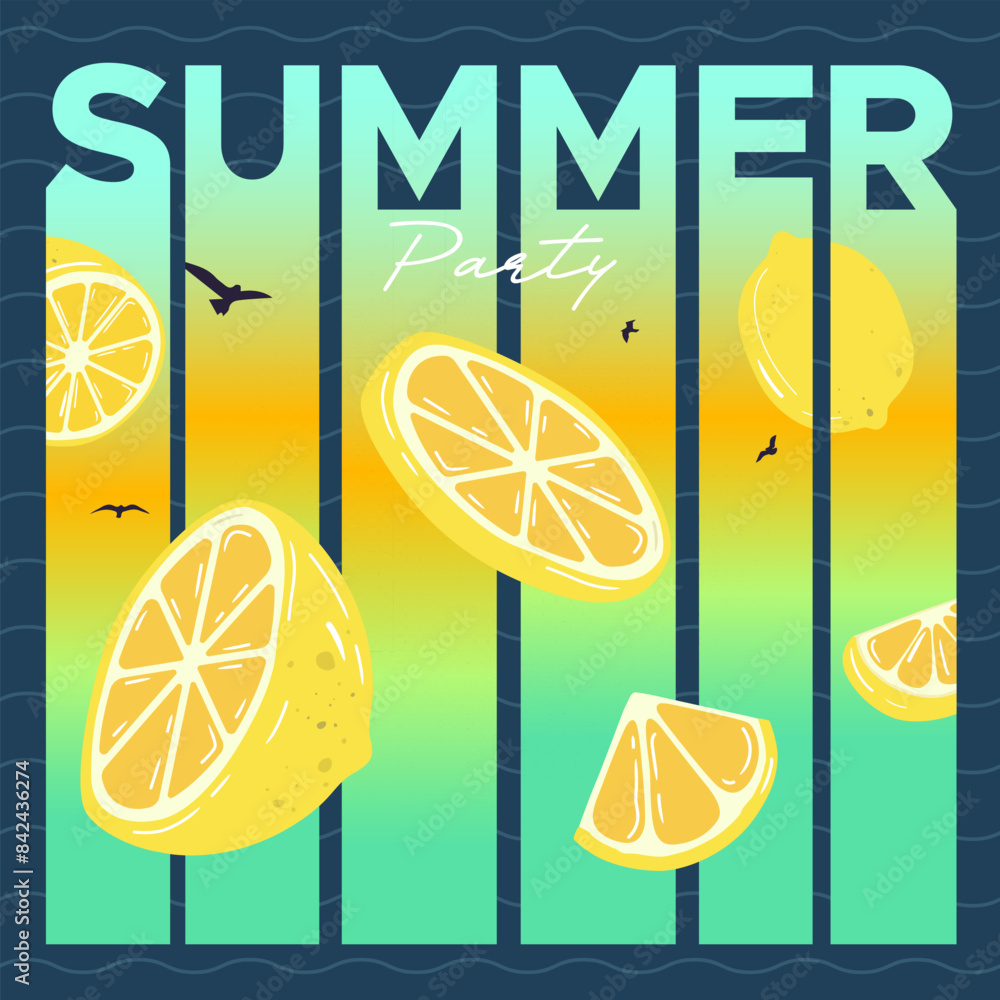 SUMMER TIME. summer vacation, banner and poster template design ...