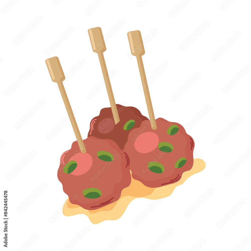 Meatball icon clipart avatar logotype isolated vector illustration ...