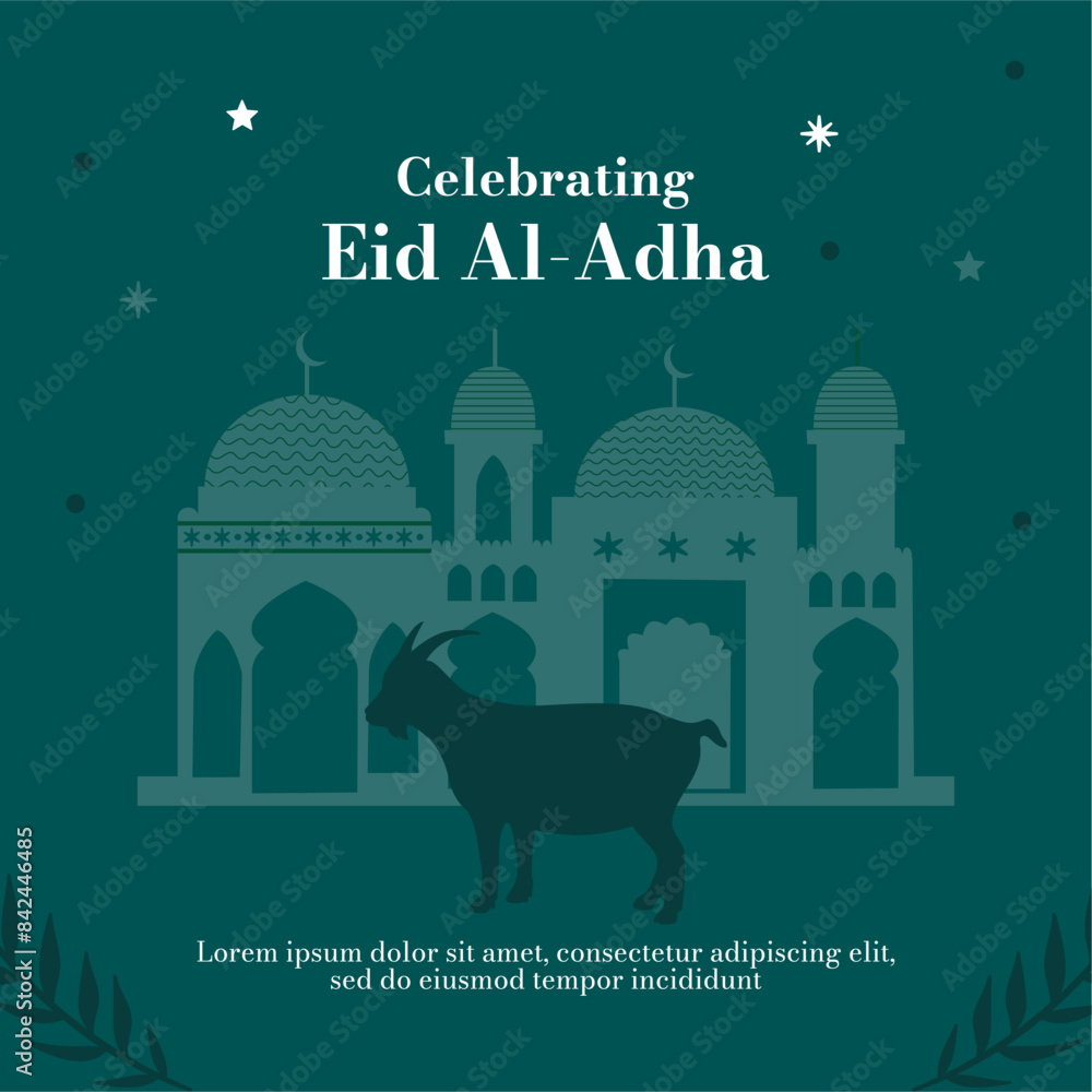 Eid al-Adha, Eid Mubarak Religious holiday. Creative idea and Concept ...