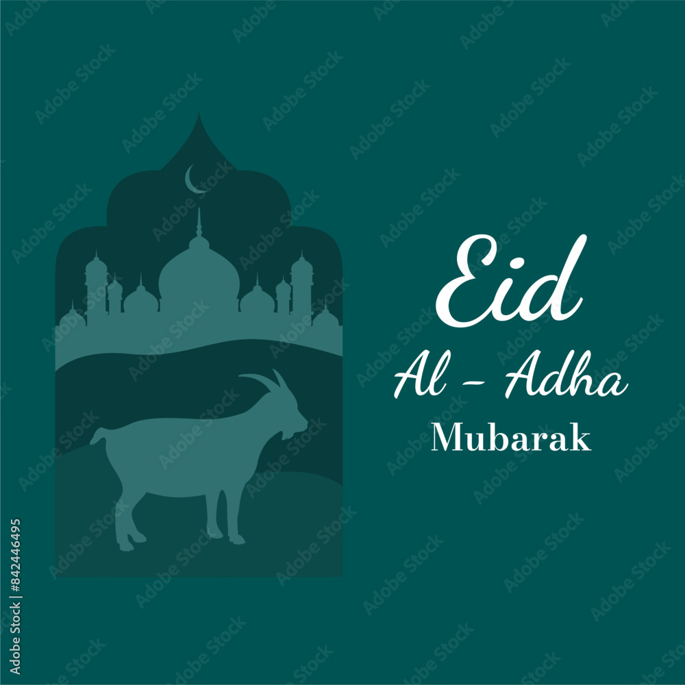 Eid al-Adha, Eid Mubarak Religious holiday. Creative idea and Concept ...