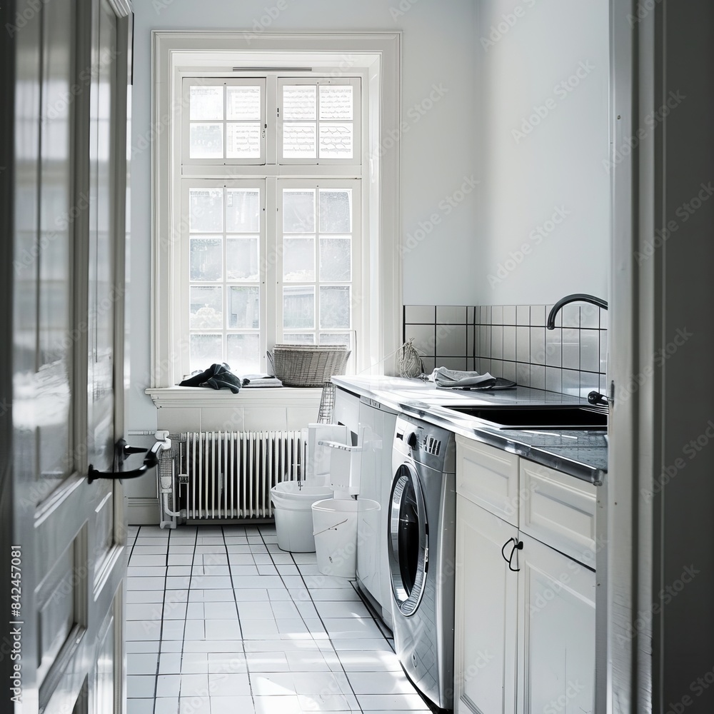 Modern design white frame, reeded glass panel folding door, partition ...