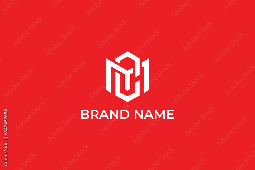 letter M iconic abstract corporate company logo, letter MC logo, letter ...