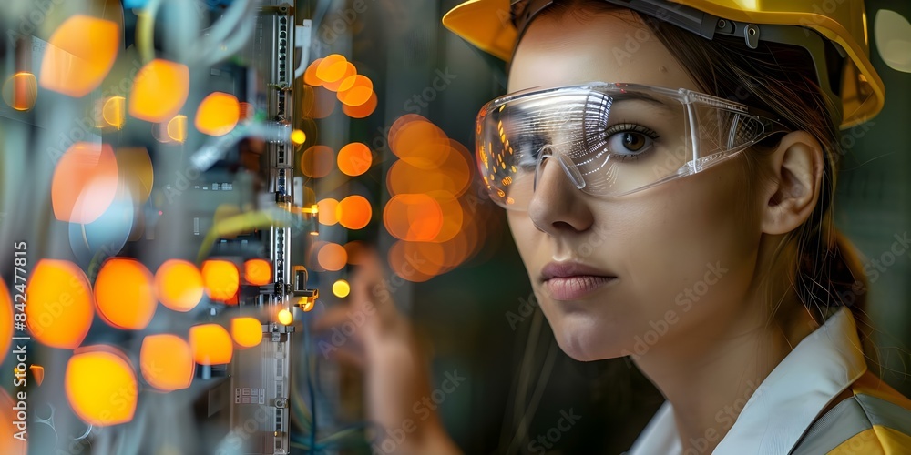 Woman Engineer Oversees Automation System with Programmable Logic ... Woman Engineer Oversees Automation System with Programmable Logic ...