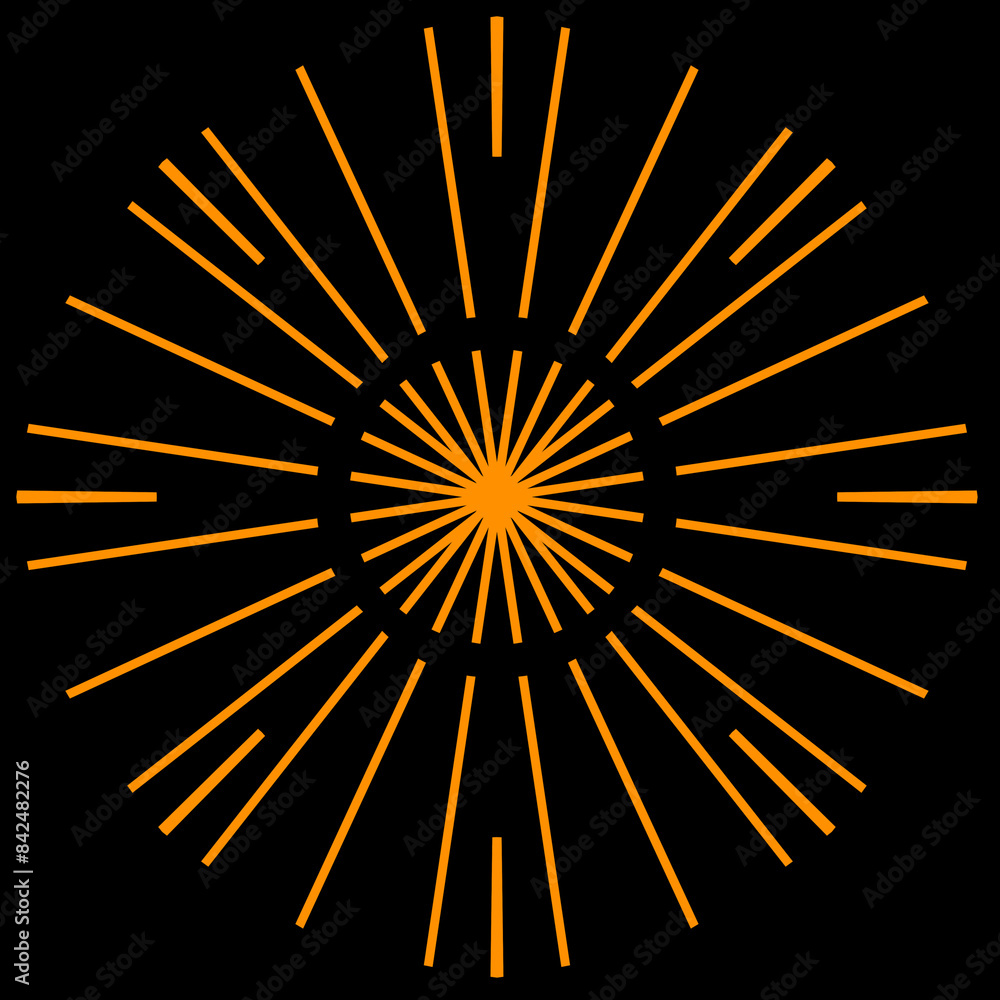 Sun, sunburst symbol in Bohemian style. Astrology, mystery, esoteric ...