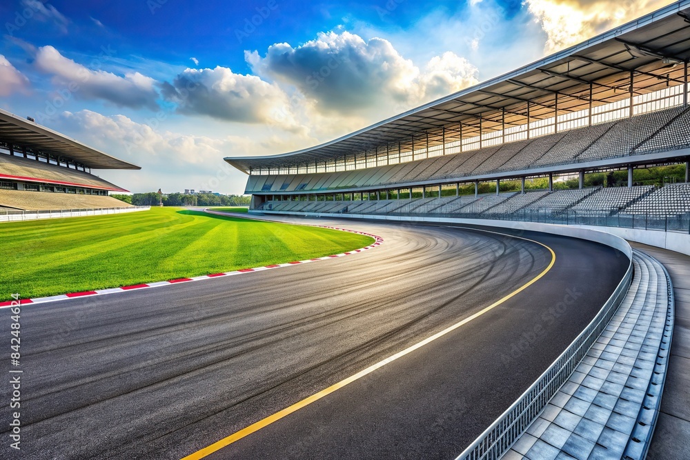 A sprawling asphalt racetrack, designed for international racing ...