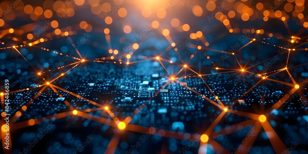 Digital background for network abilities technology processes digital ...