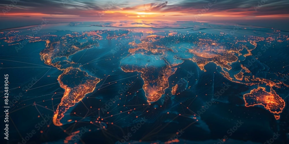 Mapping key global shipping routes for supply chain logistics and ...