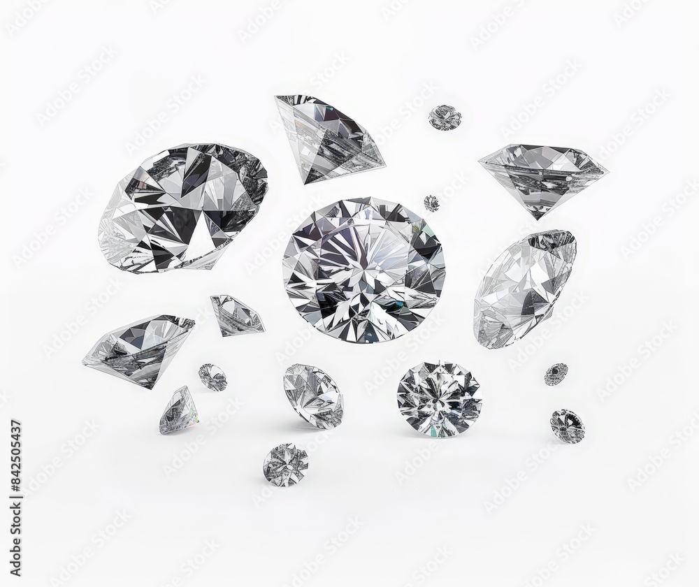 High-resolution 4K image showcasing the brilliance of diamonds with ...