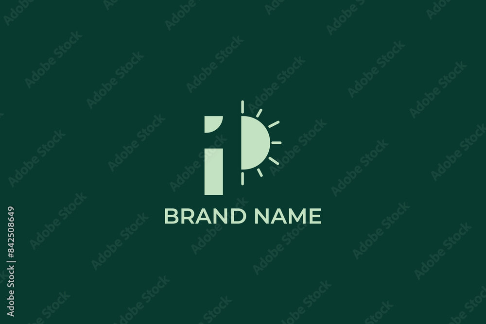 letter P logo, letter p and sun icon logo, letter PI finance logo ...