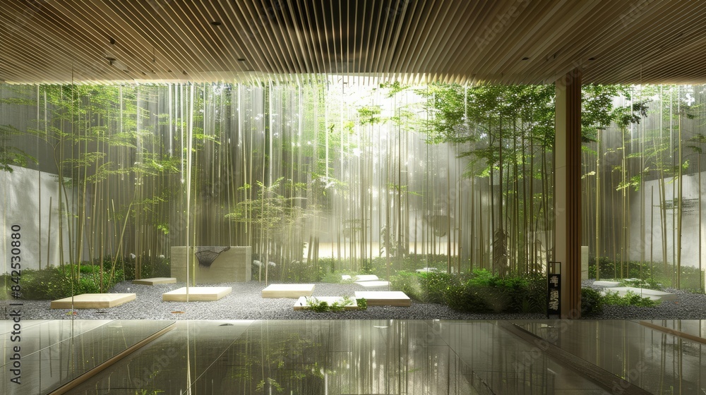 he reception hall resonates with the sound of raindrops hitting bamboo ...