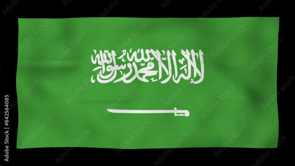 Saudi Arabia's National Flag in a Dynamic Display: A Sign of Strength ...
