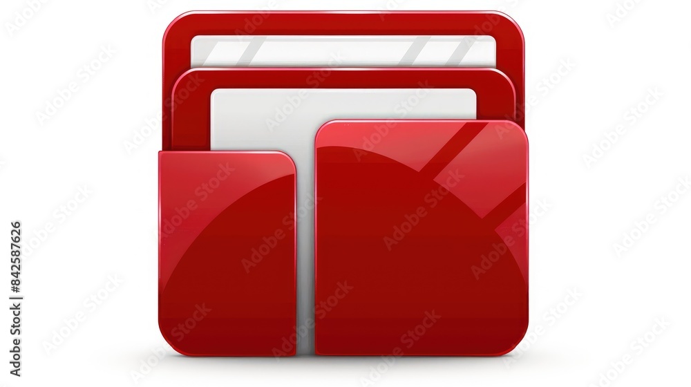 Red Movie Folder Icon for Operating System Folder Icons ilustração do ...