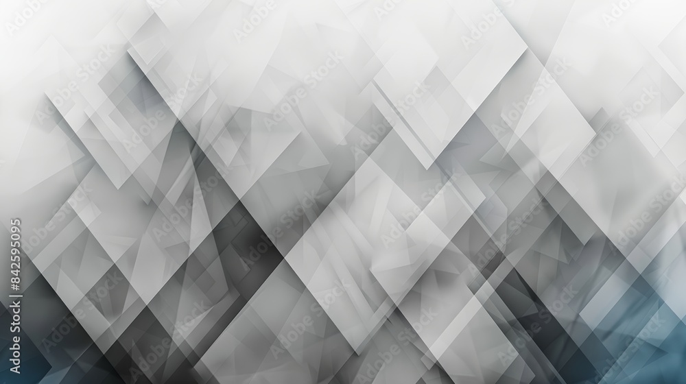 Abstract Gray Geometric Background with Overlapping Diagonal Shapes and ...