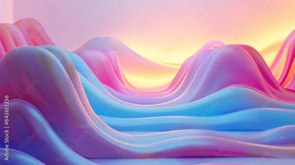 wide angle shot of multiple wave modulation concepts illustrated with ...