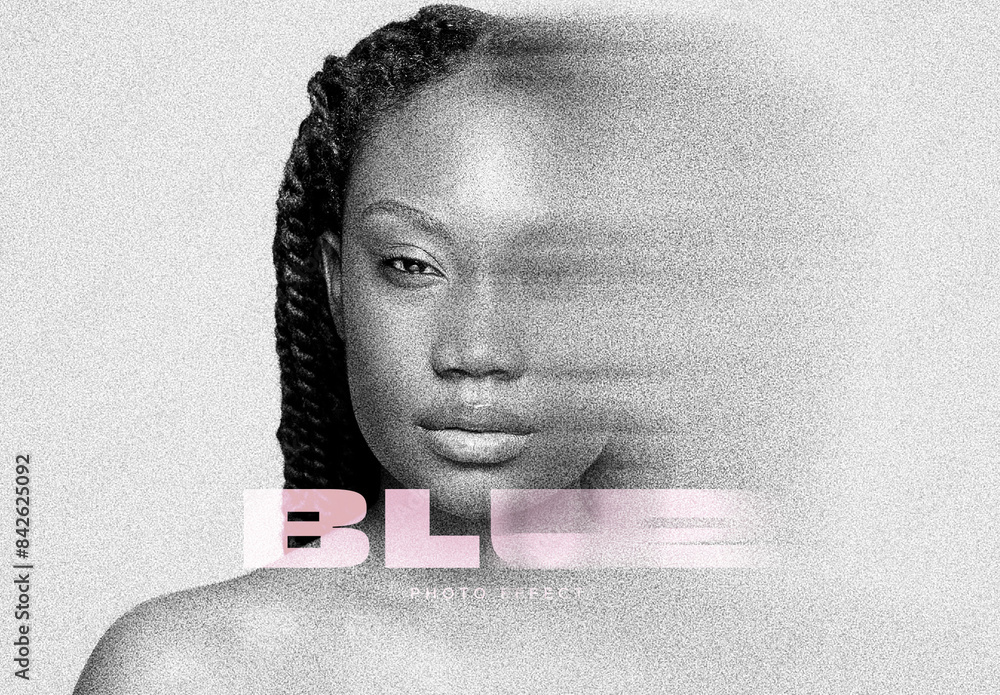 Hazy Blur Photo Effect Mockup Stock Template | Adobe Stock