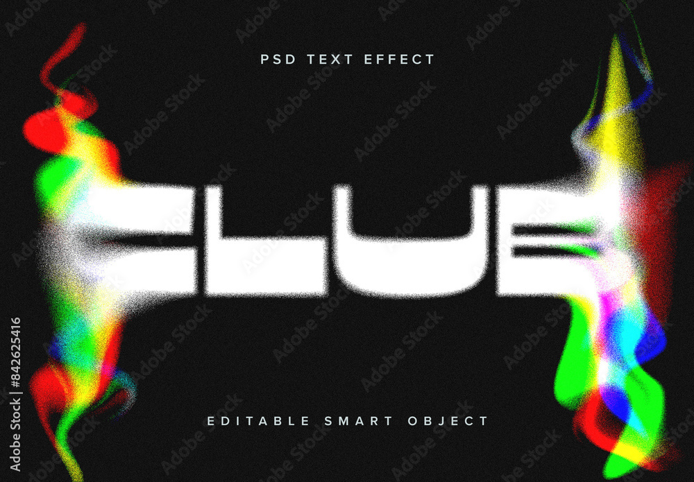 Trippy Glitch Text Effect Mockup Stock Template | Adobe Stock