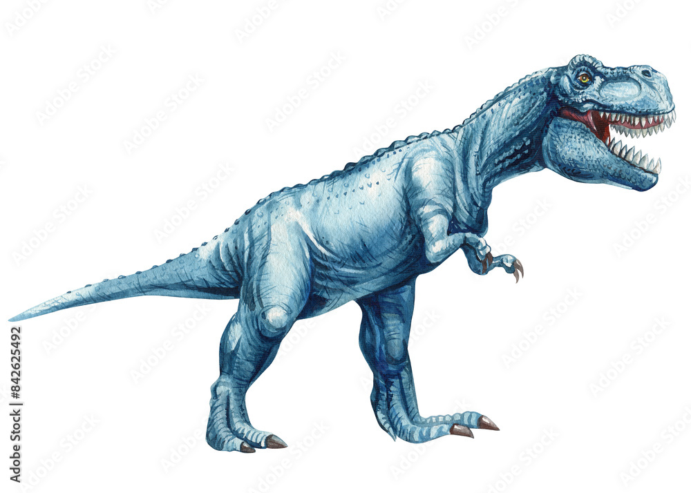 Dinosaur isolated. Hand painted watercolor illustration, T-Rex ...