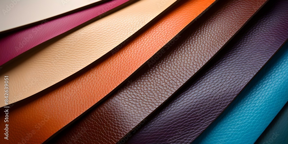 Diverse Genuine Leather Samples in Various Colors and Textures for ...