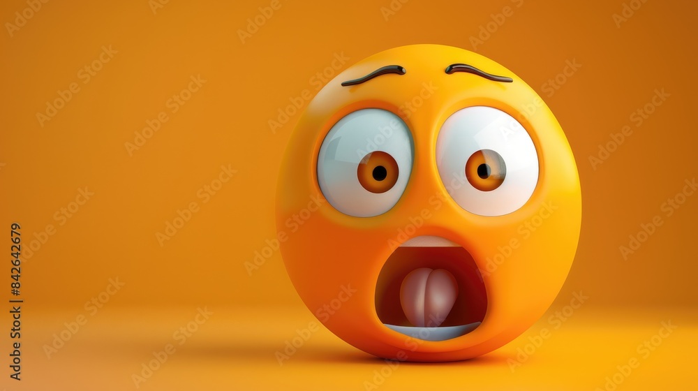cartoon rendering of a character s shocked facial expression with a ...