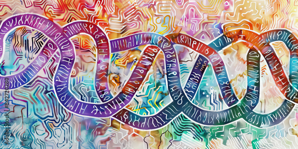 The DNA Labyrinth: Life's Journey through Genetic Maze - Visualize a ...