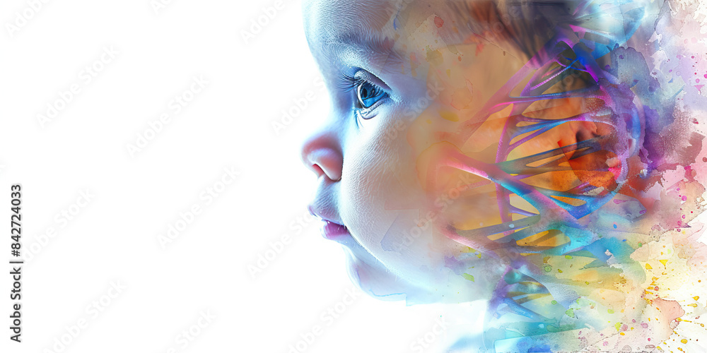The Genetic Mirror: Baby Reflecting Genetic Heritage - Picture a baby ...
