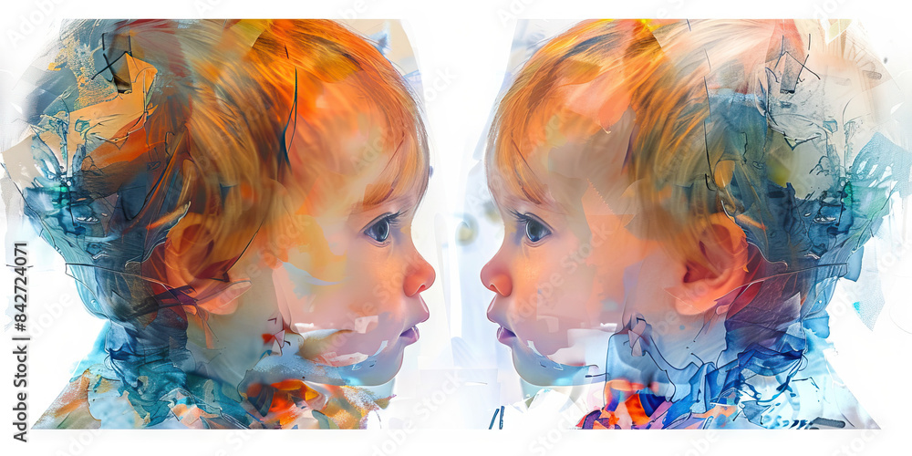 The Genetic Mirror: Baby Reflecting Genetic Heritage - Picture a baby ...