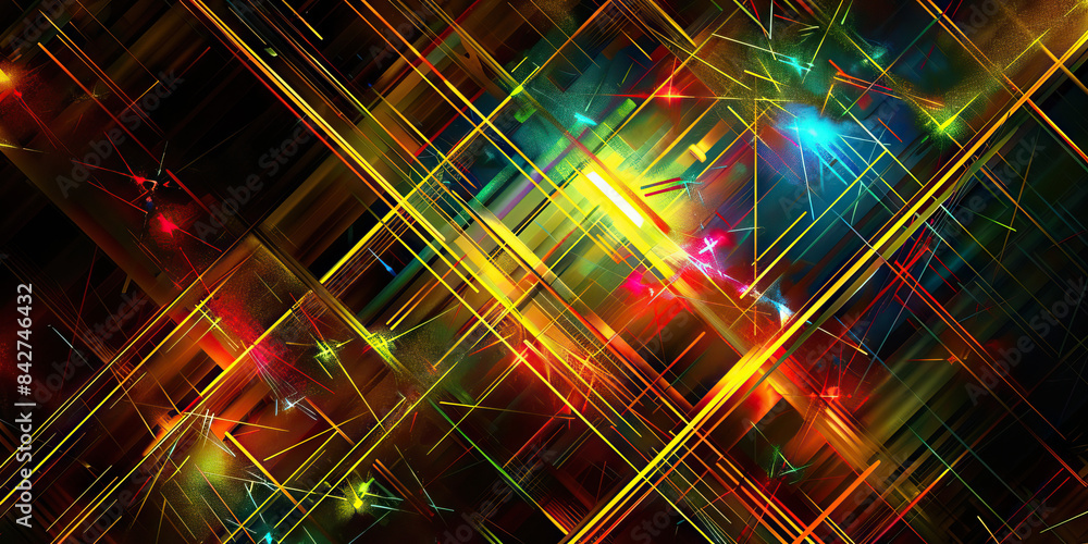 Excellence Matrix: Abstract matrix of intersecting lines and shapes ...