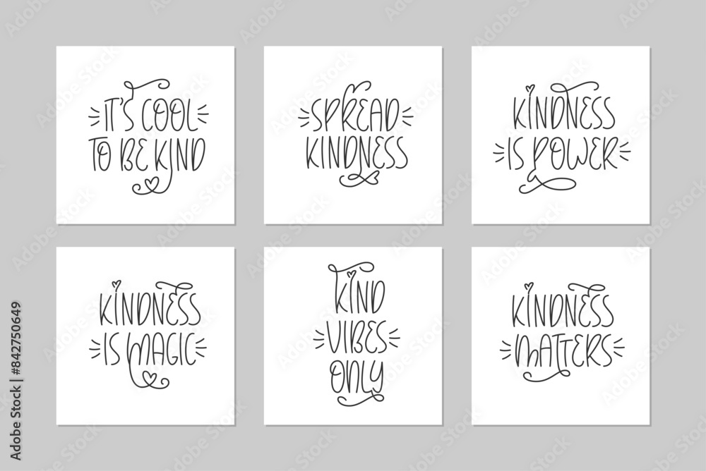 Kindness Quotes Set. Anti Bullying, Bully Prevention Phrases Collection ...