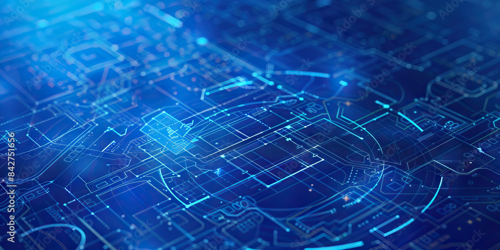 Visionary Architect: Abstract blueprint with visionary elements ...