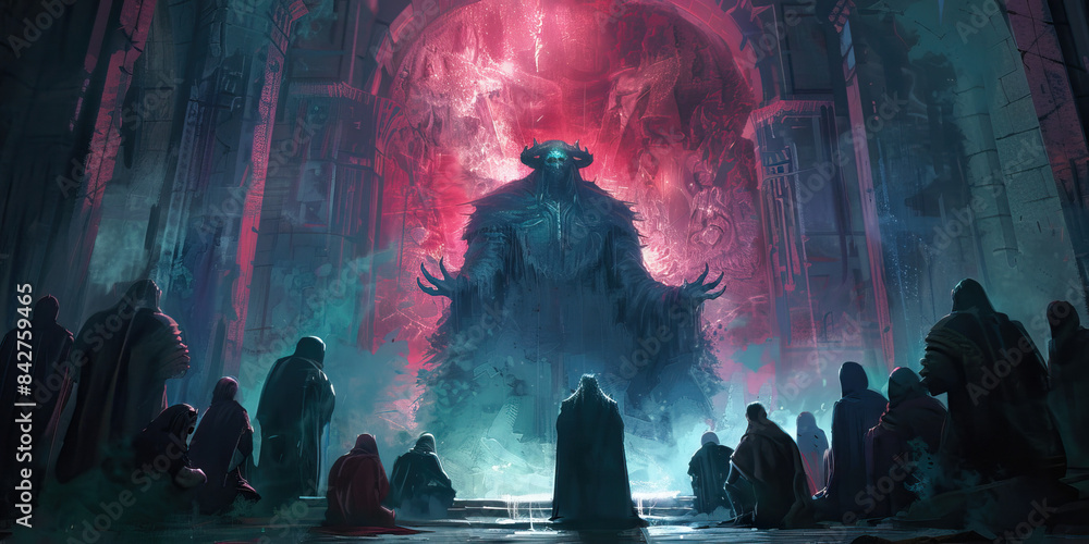 Cursed Covenant: Demonic Cultists Pledging Allegiance to the Dark One ...