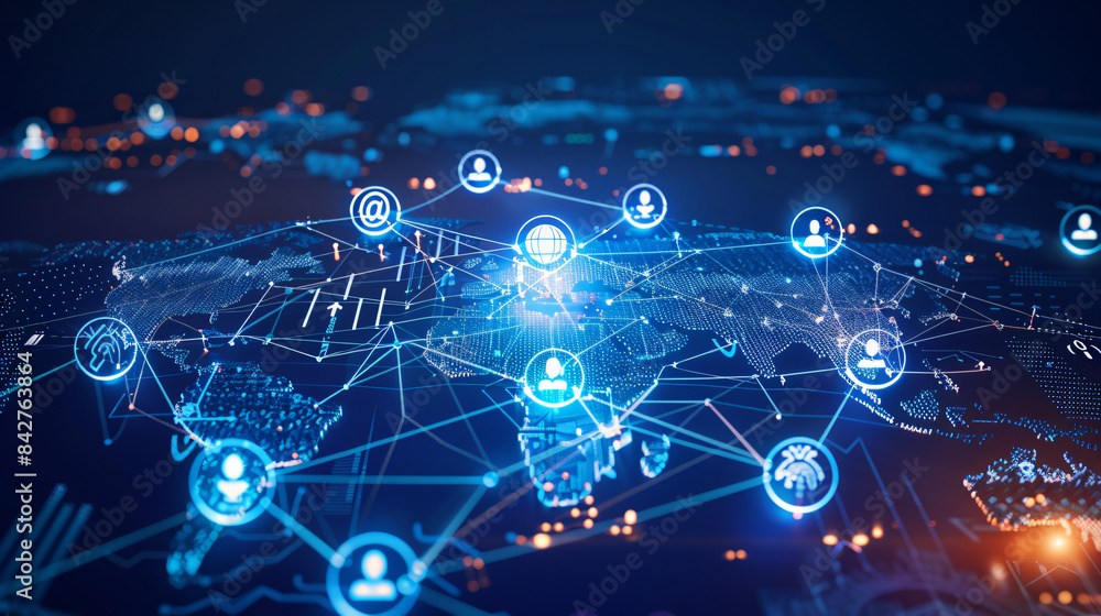 Design a 3D banner illustrating the concept of 'Expanding Capabilities ...