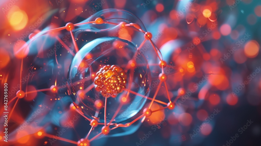 Create an image of an atom within a crystal lattice, showing how atoms ...