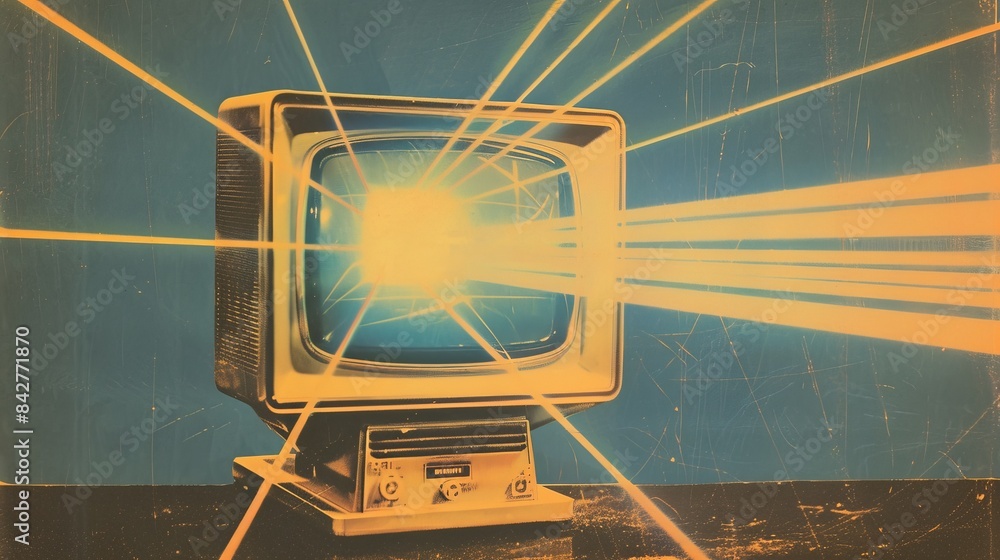 Design a picture of a cathode ray tube, illustrating the path of ...