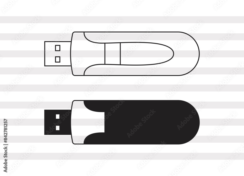USB Flash Drive SVG, USB Drive Silhouette, USB Storage Svg, Pen Drive ...