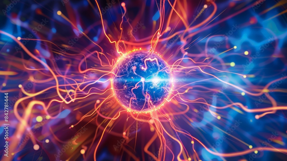 Illustrate an electric field affecting the motion of electrons ...