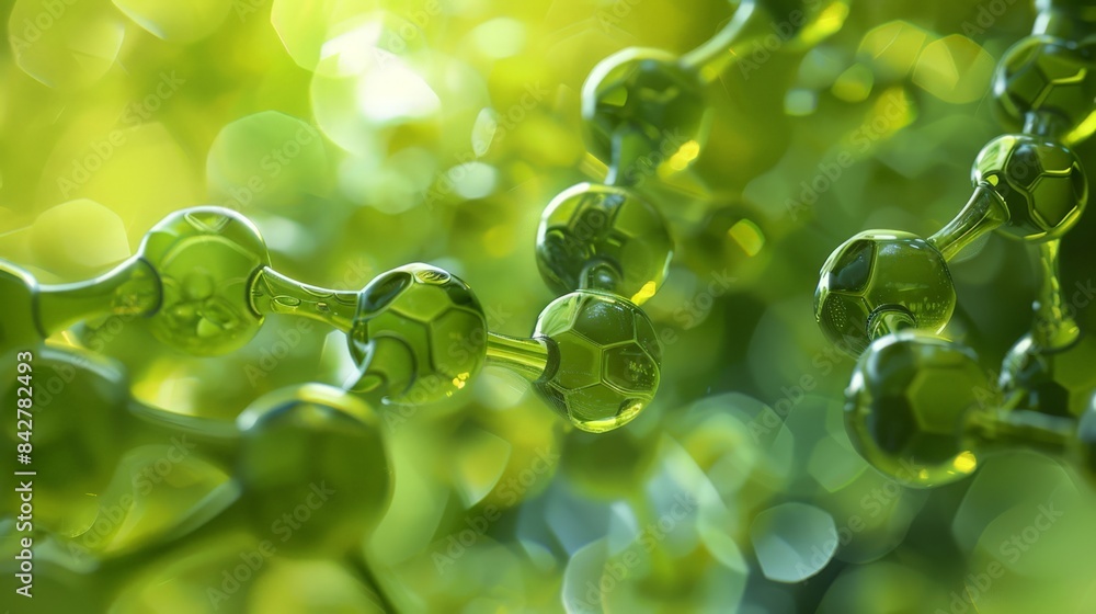 Illustrate the molecular structure of chlorophyll, showing its role in ...