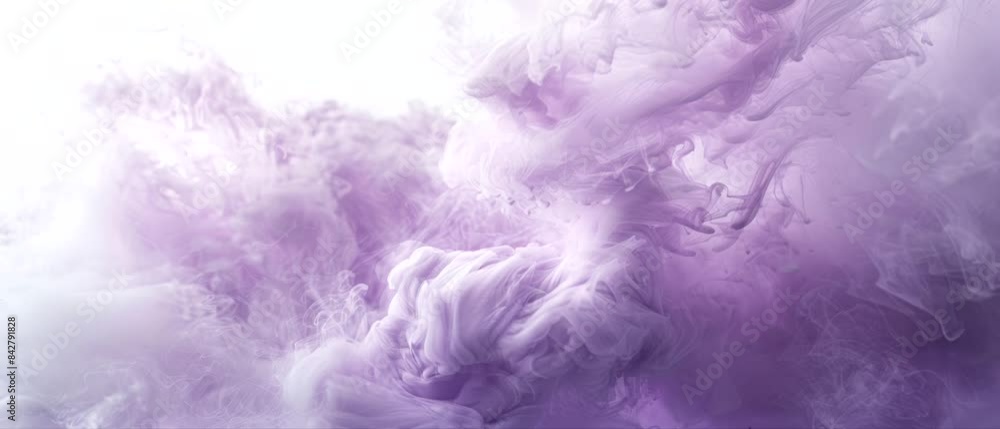Purple Ink in Water Creating Ethereal Fluid Motion Effect with Light ...